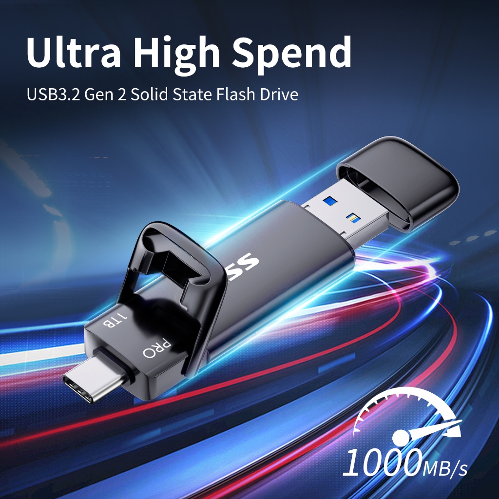 SSK 550MB/s แฟลชไดรฟ์ 1TB USB3.2 Gen2 Type C OTG Flash Drive 128G 256G 512G 2TB | Shopee Thailand
