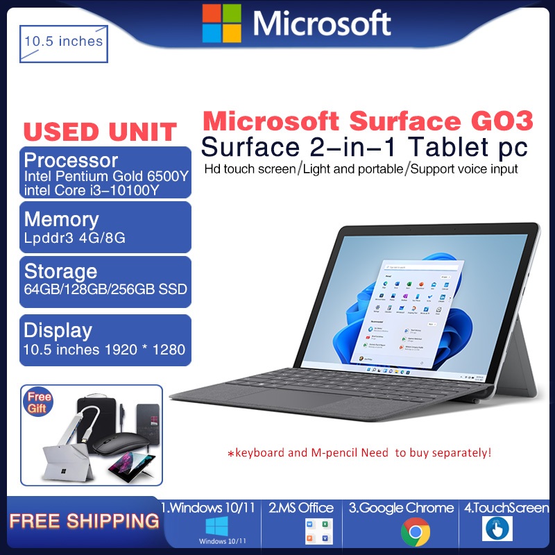 Microsoft Surface Pro2 Pro3 Pro4 Pro5 Pro6 Pro7 Pro7+ Surface go1/go2/go3 แล็ปท็อป 2-in-1 ...
