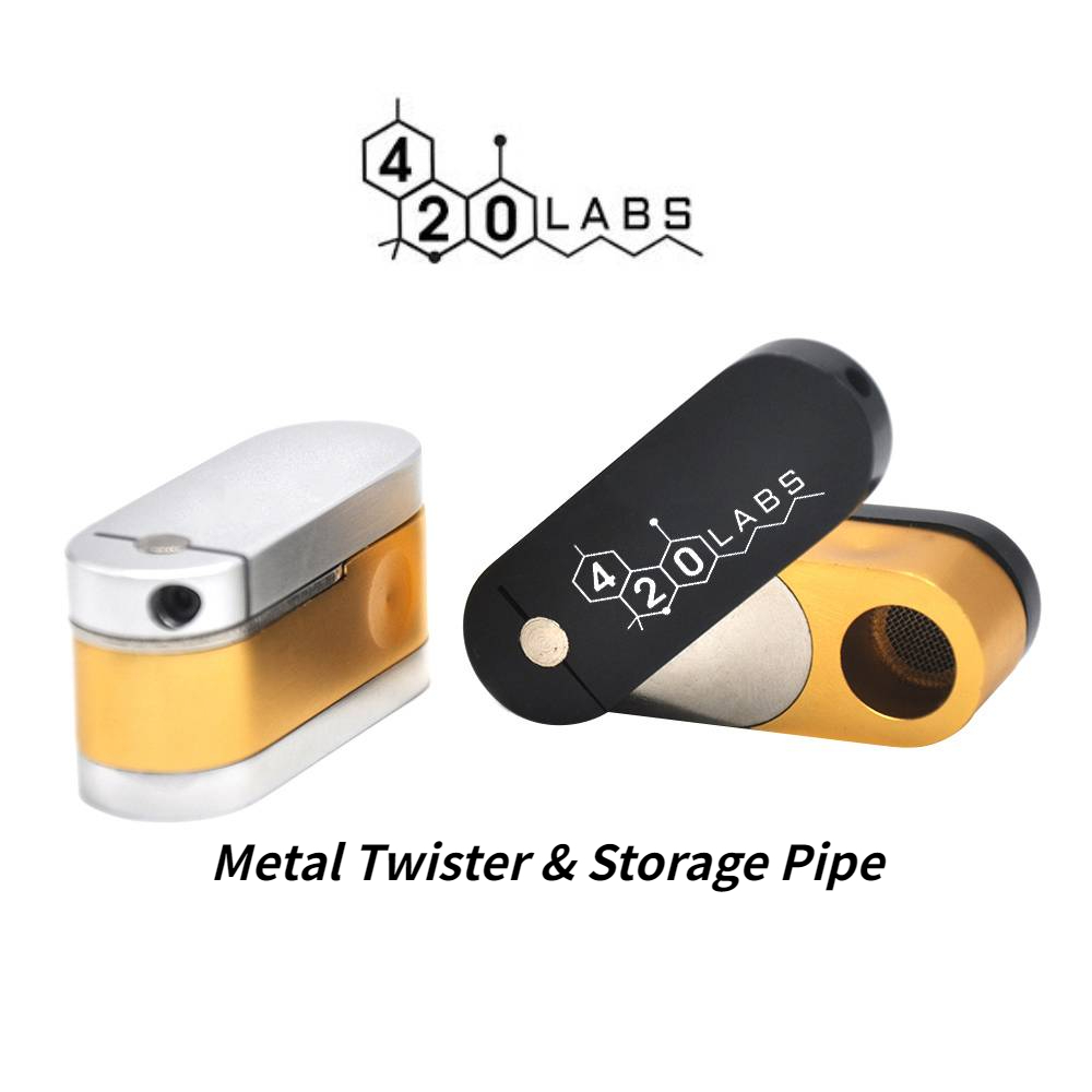 420 Labs Metal Pipe ขนาดพกพาสะด บ้องจิ๋ว Rotating Foldable Metal Pipe ...