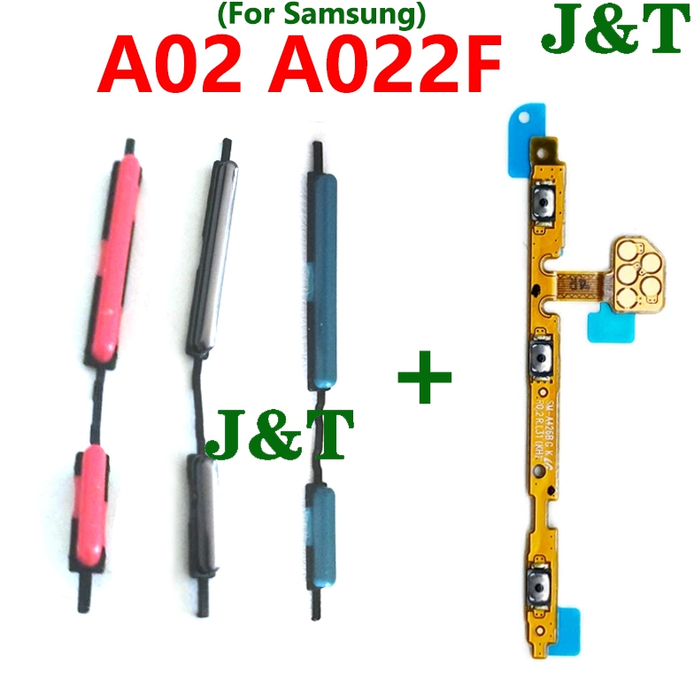 On Off Power volume ปุ่ม flex สําหรับ Samsung A02 A022 โทรศัพท์ด้านข้าง ...