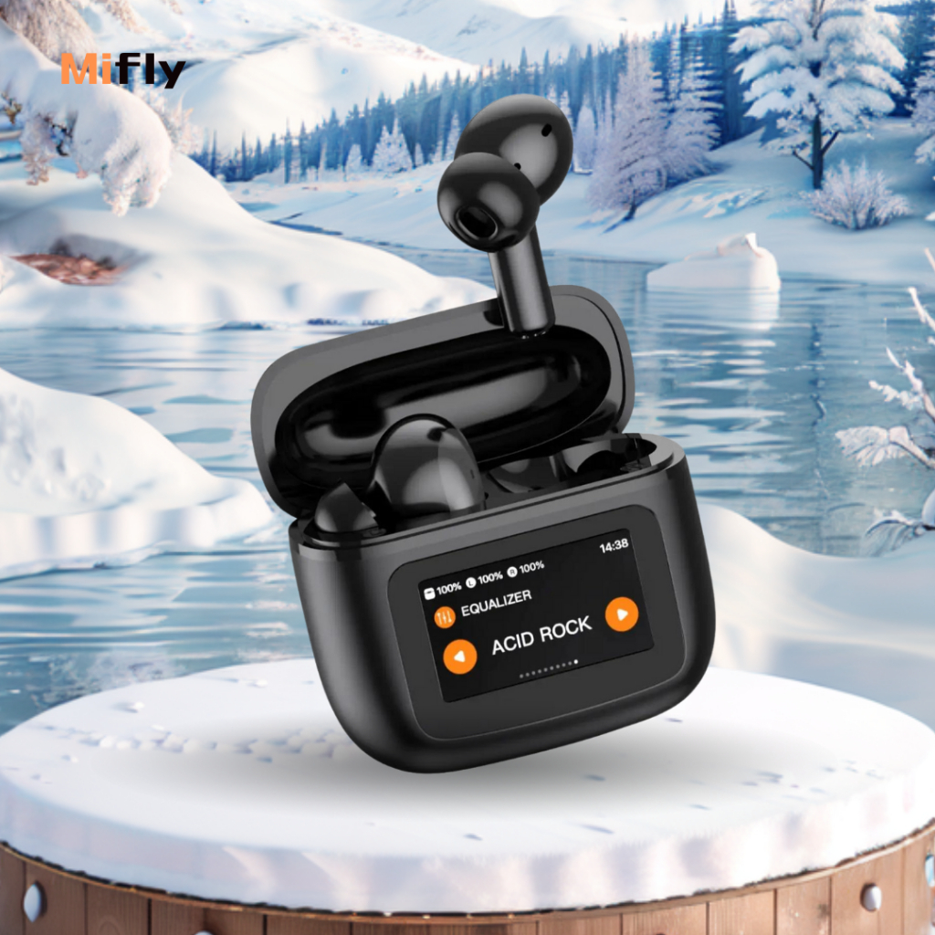 Mifly หูฟังบลูทูธ 5.4 หน้าจอสัมผัส คุณภาพเสียง ANC HIFI ความทนทานสูง ...