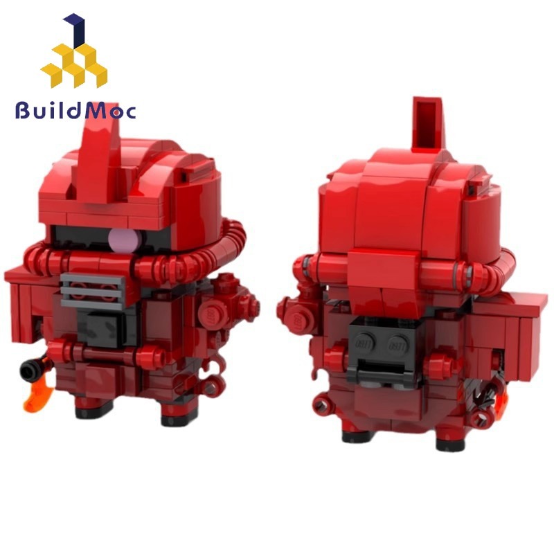 Buildmoc GUNDAM โมเดลหุ่นยนต์ตัวต่อ SD Zaku สีแดง ของเล่นเสริมการศึกษา ...