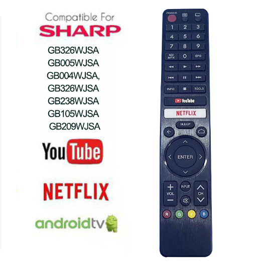 Remote รีโมททีวี FOR SHARP LCD TV รีโมตคอนโทรล GB326WJSA GB005WJSA GB004WJSA, GB326WJSA ...