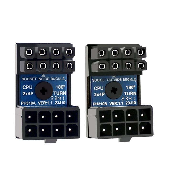 Cpu 8 Pin U เปิด 180 องศามุมเชื่อมต่ออะแดปเตอร์สําหรับเมนบอร์ด CPU 8pin ...