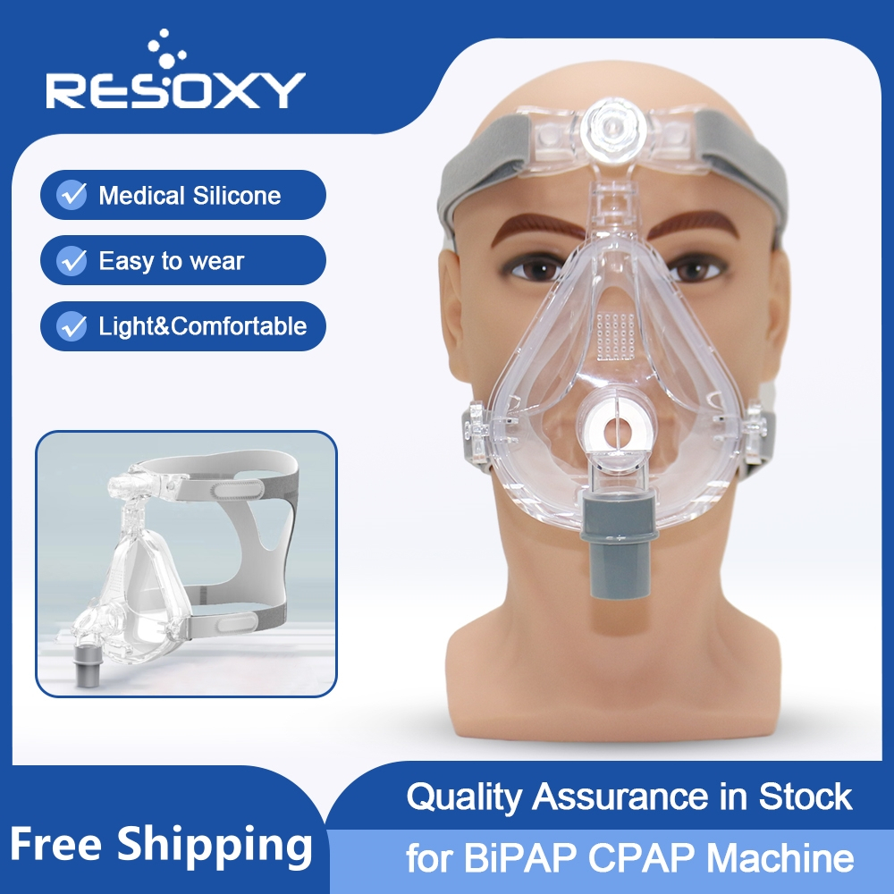Cpap Full Face Mask Auto BiPAP CPAP Breathing Full Mask พร ้ อมหมวก ...