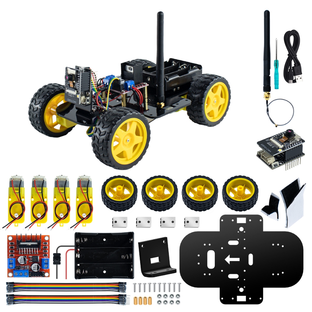 Lafvin หุ่นยนต์รถยนต์อัจฉริยะ 4WD ESP32-CAM Wifi สําหรับหุ่นยนต์โปรแกรม ... Lafvin หุ่นยนต์รถยนต์อัจฉริยะ 4WD ESP32-CAM Wifi สําหรับหุ่นยนต์โปรแกรม ...