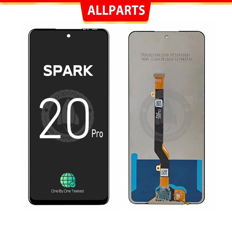 Allparts หน้าจอสัมผัส LCD แบบเปลี่ยน สําหรับ Tecno Spark 20 Pro KJ6 ...