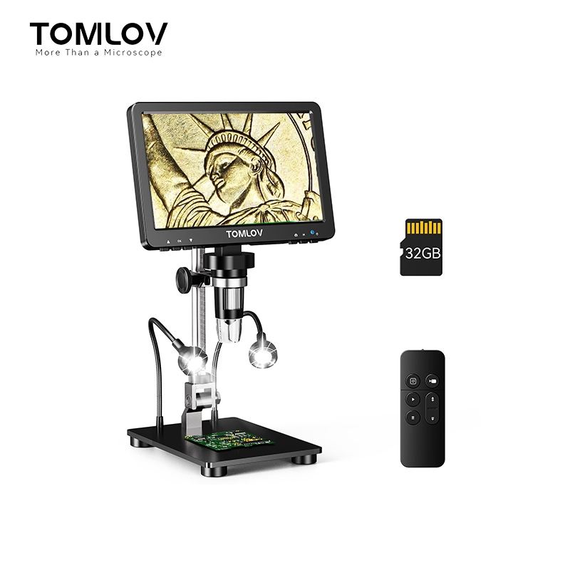 [🔥High definition display🔥]Tomlov DM9 กล้องจุลทรรศน์ดิจิทัล LCD 7 นิ้ว ...