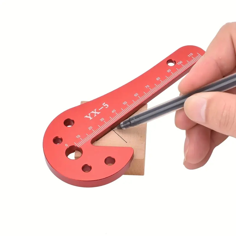 1pc Aluminum Alloy Center Marking Ruler Center Scribing Ruler 45/90 ...