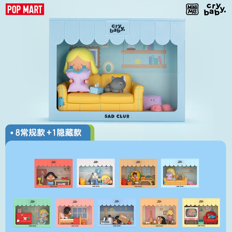 🌟POPMART POPMART CRYBABY Sad Club Series ฟิกเกอร์ น่ารัก เหมาะกับ ...