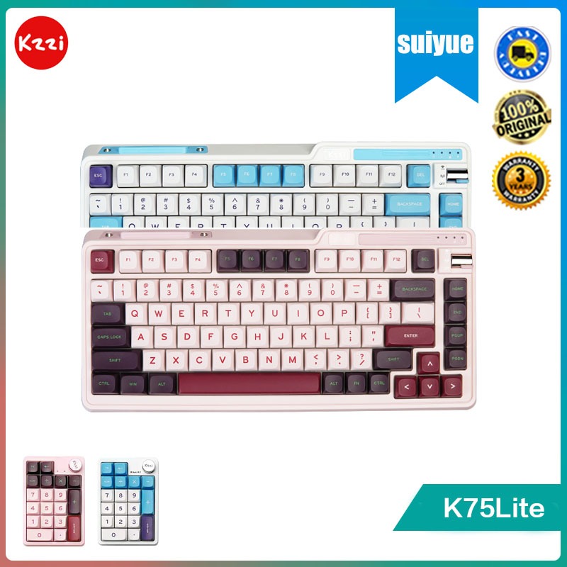 Kzzi K75 Lite คีย์บอร์ดบลูทูธไร้สาย RGB | Shopee Thailand