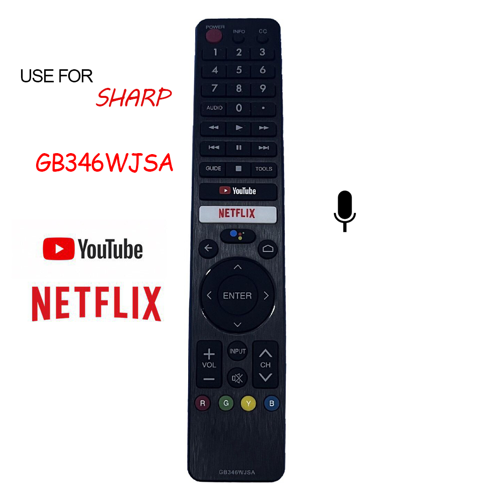 ของแท้ คำสั่งเสียง remote รีโมททีวี SHARP LCD Smart Android TV รีโมท GB346WJSA GB326WJSA ...