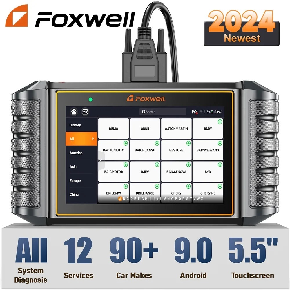Foxwell NT726 OBD2 Car Scanner Full Systems Car Code Reader 12 Reset ...