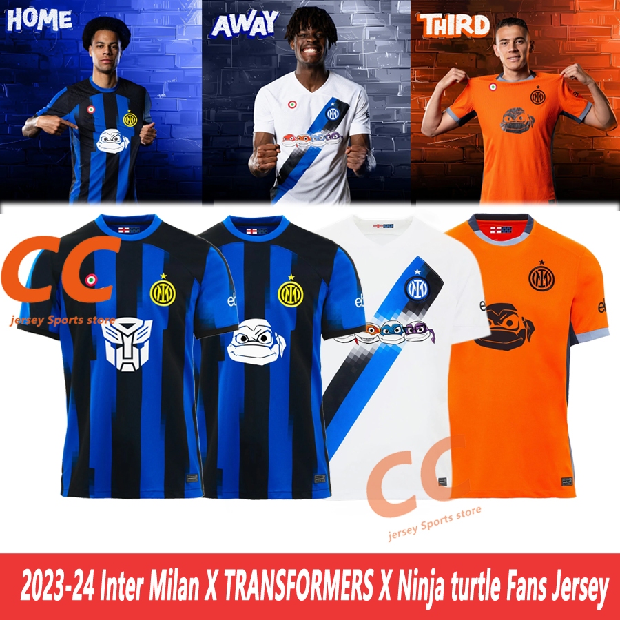 เสื้อกีฬาแขนสั้น ลายทีมชาติฟุตบอล Inter Milan X TRANSFORMERS X Ninja ...