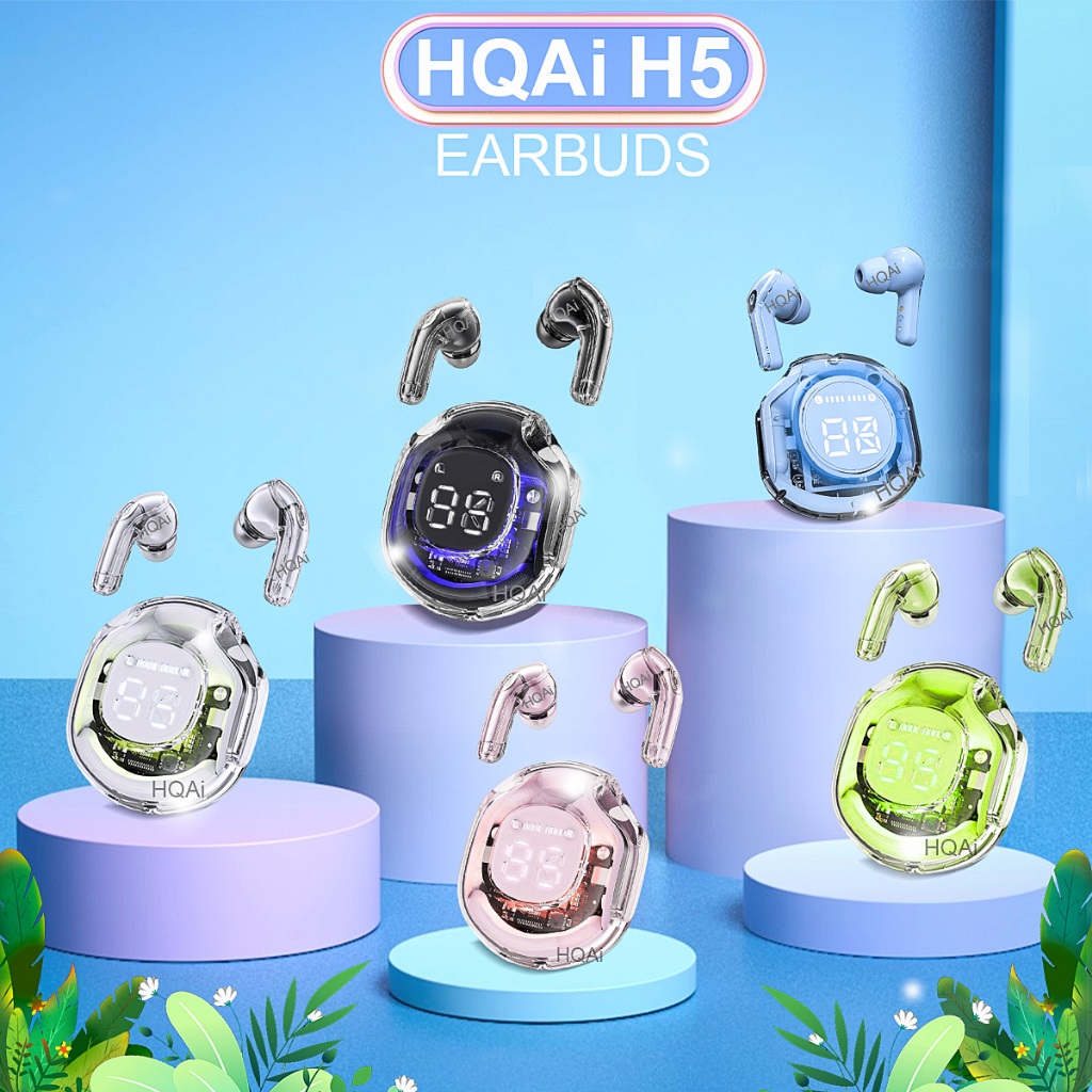 INPODS Hqai H5 TWS หูฟังบลูทูธ ไร้สาย สําหรับโทรศัพท์มือถือทุกรุ่น | Shopee Thailand