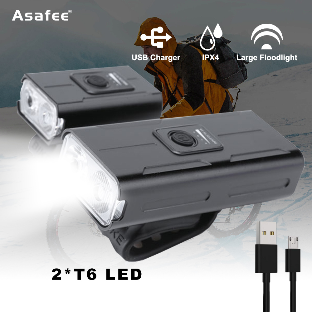 Asafee Z-02AR ไฟท้ายรถจักรยาน LED T6 สว่างมาก 1000LM แบตเตอรี่ในตัว ...