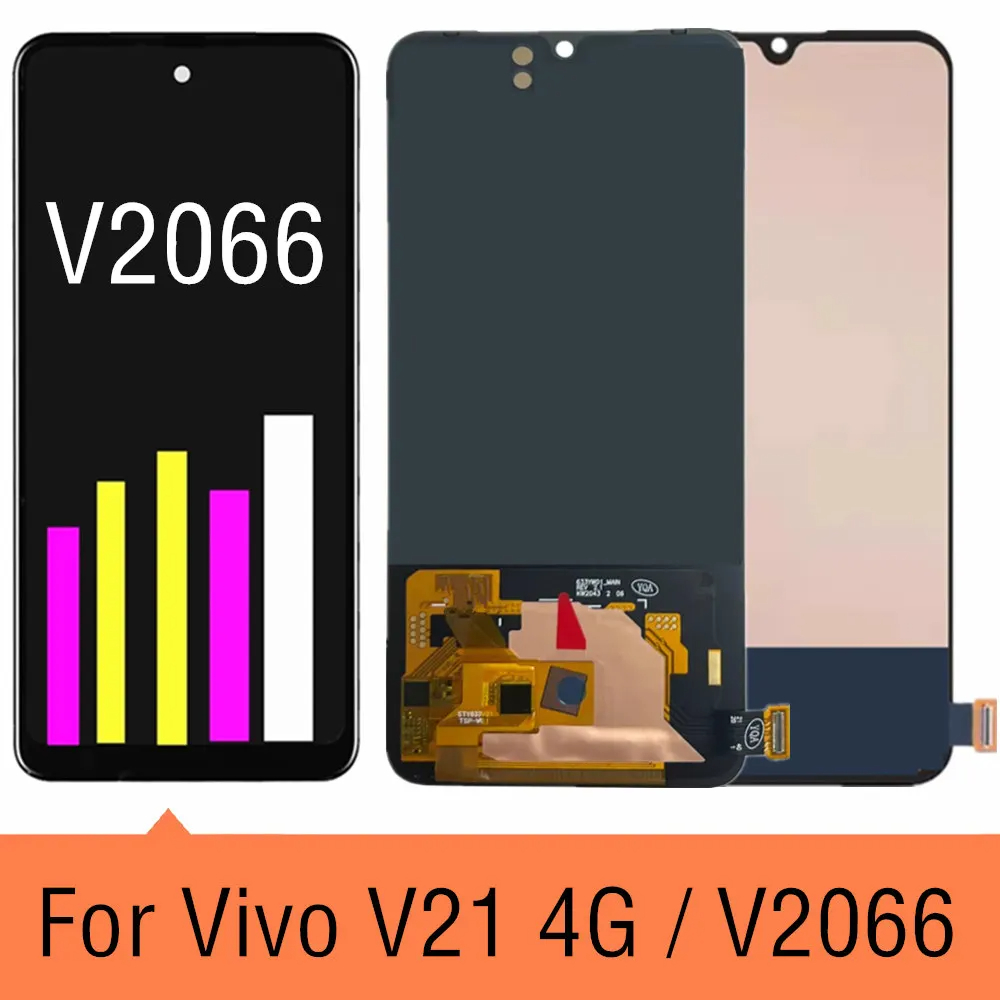 จอแสดงผล OLED สําหรับ VIVO V21 4G V2066 V2108 V21 5G V2050 จอแสดงผล LCD ...