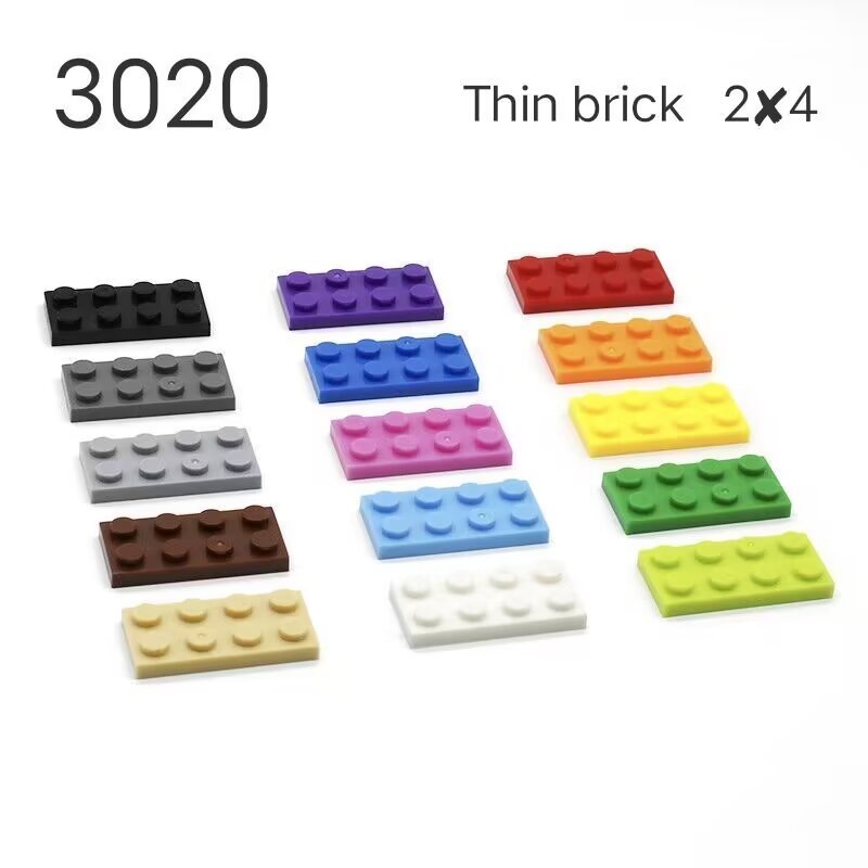 Moc บล็อกตัวต่ออนุภาคขนาดเล็ก 2 x 4 อิฐบางเข้ากันได้กับ Lego 3020 ...