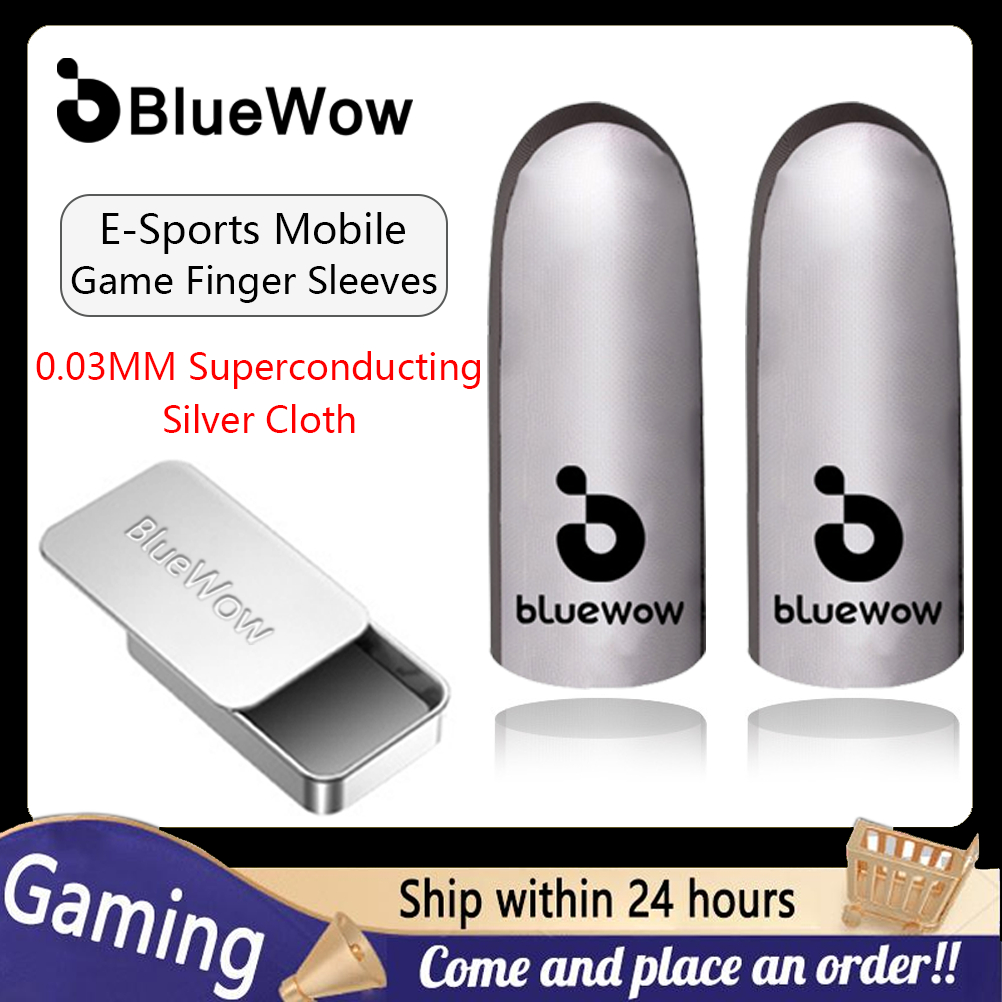 Bluewow ถุงมือเล่นเกม แบบสวมนิ้วหัวแม่มือ สัมผัส (2 ชิ้น) PUBG COD Call of duty Mobile legends ...