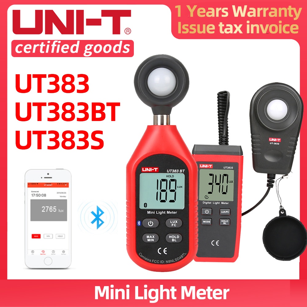 (UNI-T เดิม) ut383 ut383bt ut383s มินิดิจิตอล illuminometer,เครื่องวัด ...