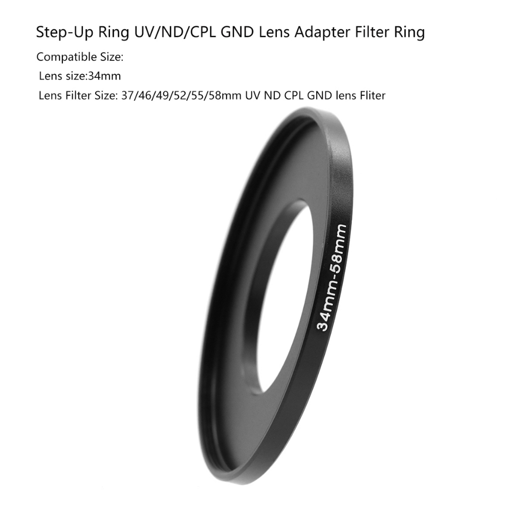 34 มม.-37 มม./46 มม./49 มม./52 มม./55 มม./58 มม.เลนส์กรองแหวน Step-Up แหวน UV/ND/CPL GND เลนส์ ...
