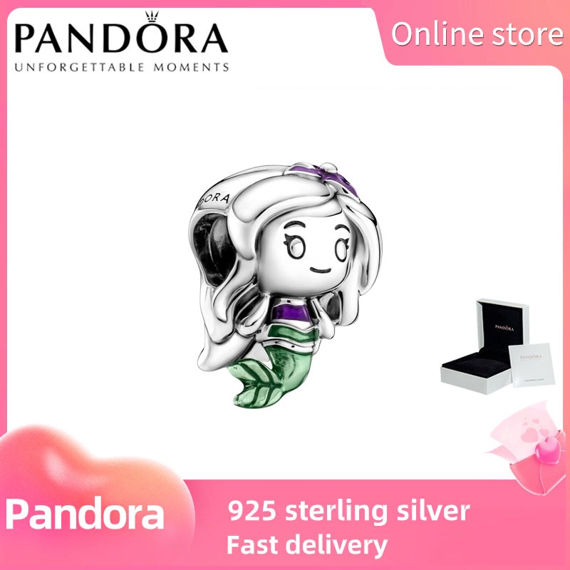 100% แท้ S925เงินสเตอร์ลิงแพนดอร่า [799508C01] ดิสนีย์เงือกน้อยแอเรียล ...
