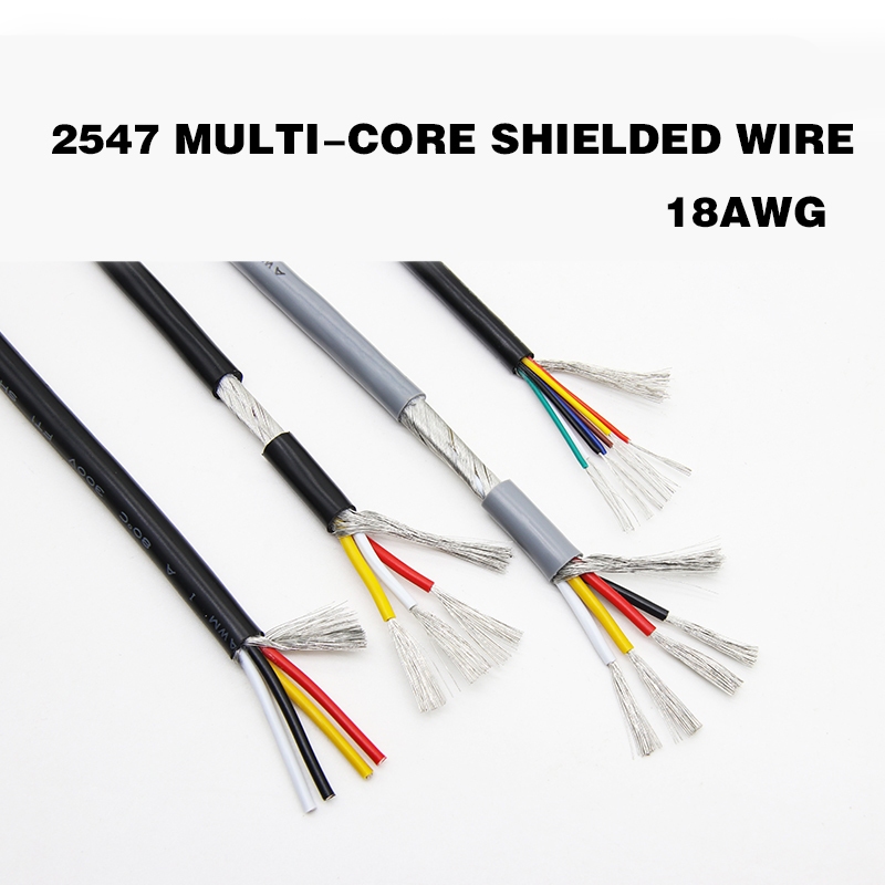 2547-18AWG Multi-Core Shield Wire 2 แกน 3 แกน 4, 5 แกนสายสัญญาณควบคุม ...