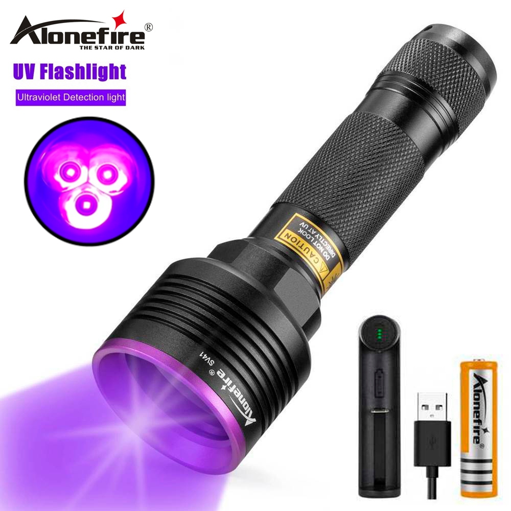 Alonefire SV41 LED 365nm 15W ไฟฉาย UV ตรวจจับคราบปัสสาวะ สําหรับสัตว์ ...