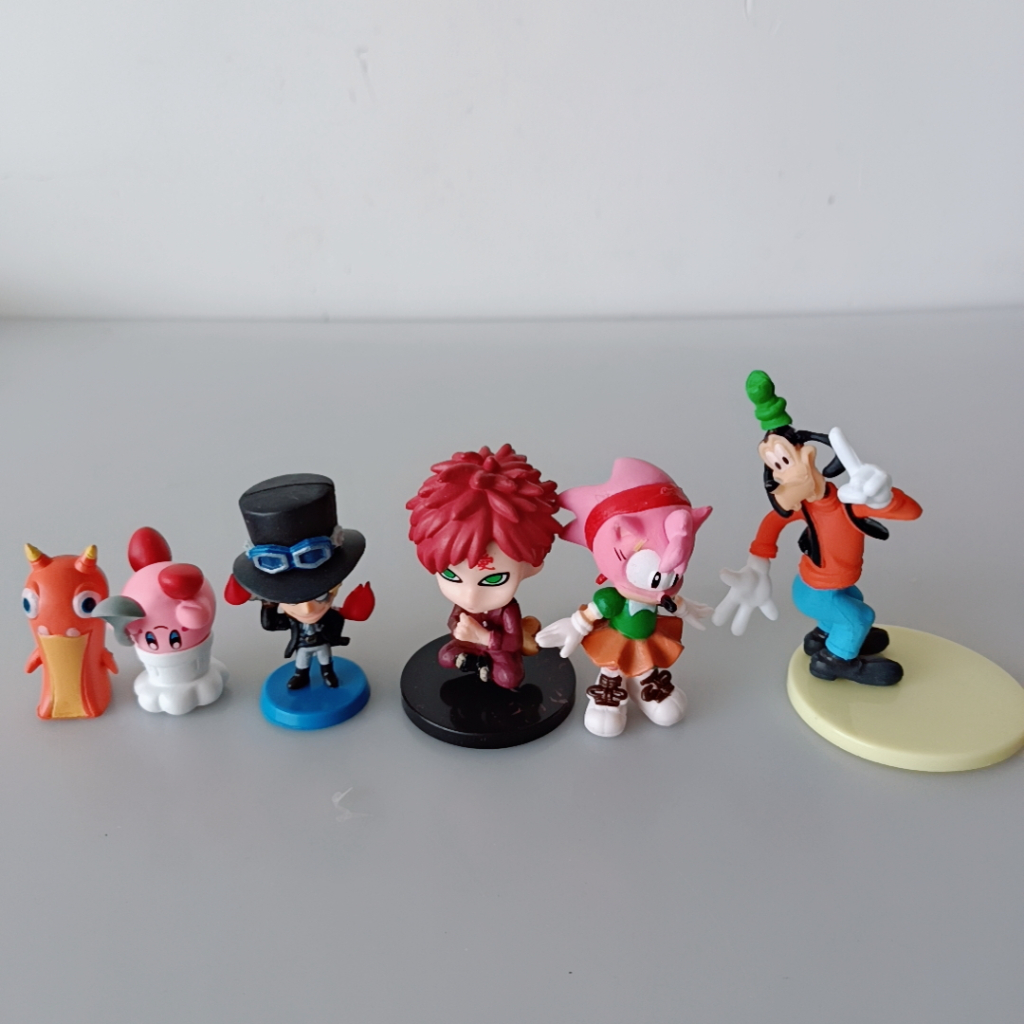 โมเดลฟิกเกอร์ Pvc การ์ตูนนารูโตะ Kirby Goofy Dog Sabo Sasuke Kakashi ...