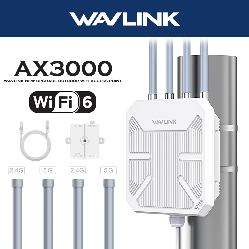 Wavlink AX3000 เราเตอร์ขยายสัญญาณ WIFI6 2.4G+5G พร้อมเสาอากาศ PoE ...