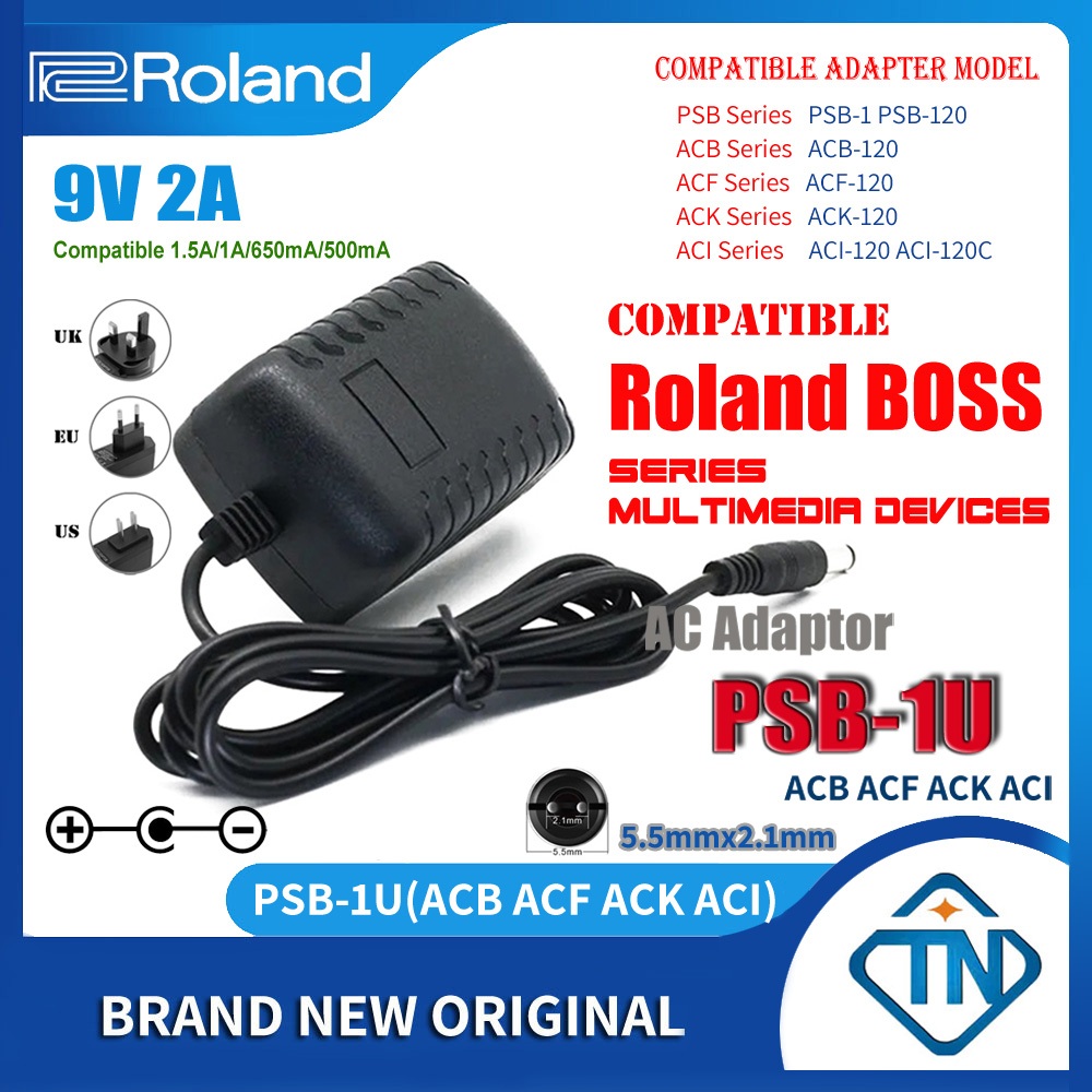 อะแดปเตอร์พาวเวอร์ซัพพลายคีย์บอร์ด 9V 2A AC DC PSB-1U PSB-1 ACI-230C ...