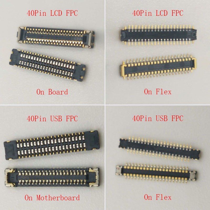 2-10pcs 40pin จอแสดงผล LCD Flex FPC Connector บนสําหรับ Xiaomi CC9PRO ...