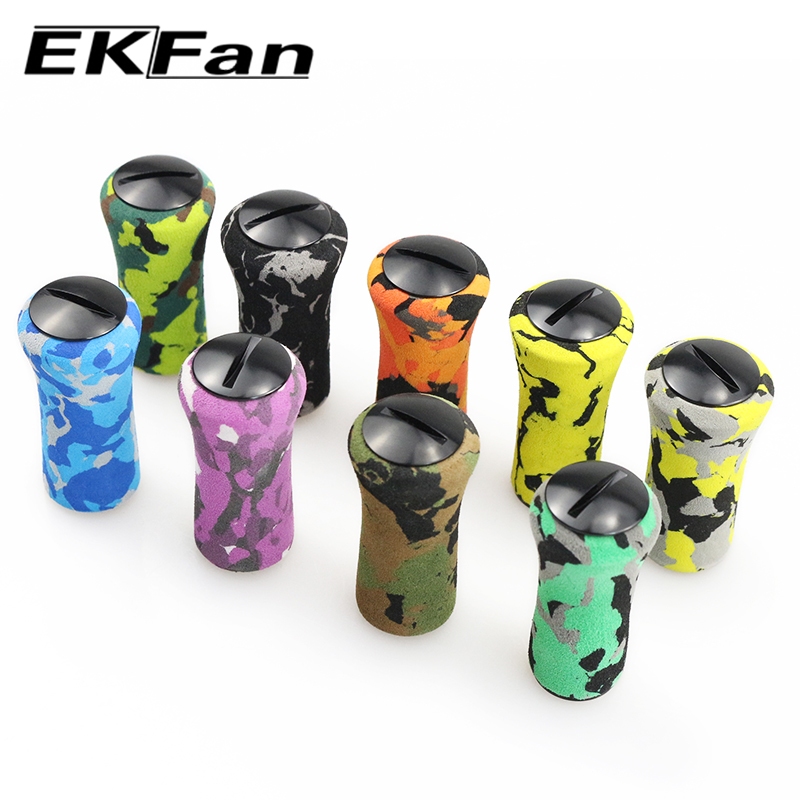 Ekfan 1pcs วัสดุ EVA ตกปลา reel ลูกบิดสําหรับ 7x4x2.5 มม.abu daiwa ...