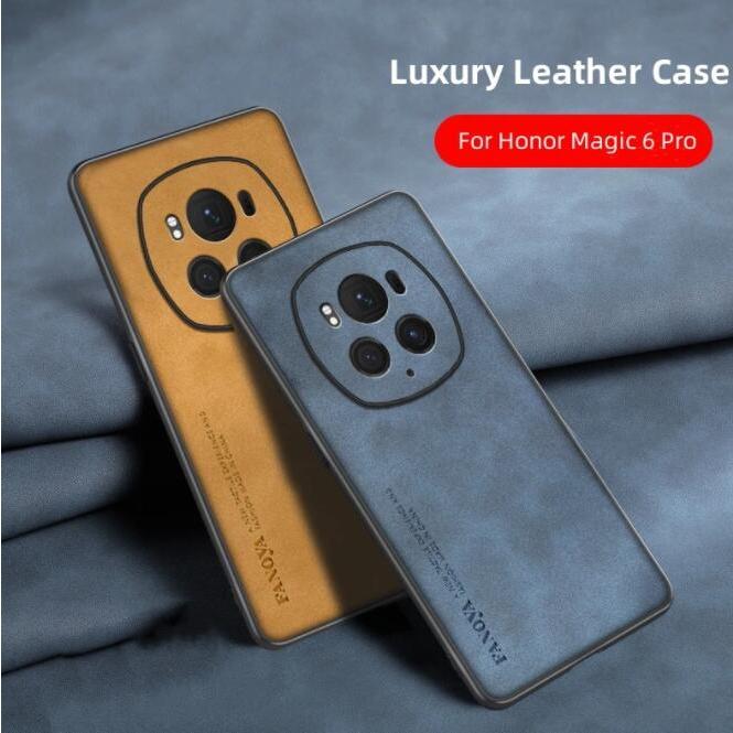 Honor Magic 6 Pro Magic6 Magic6Pro 6Pro เคสหนังแกะ ไฮบริด หนัง PU กันกระแทก ป้องกันกล้อง เคส ...