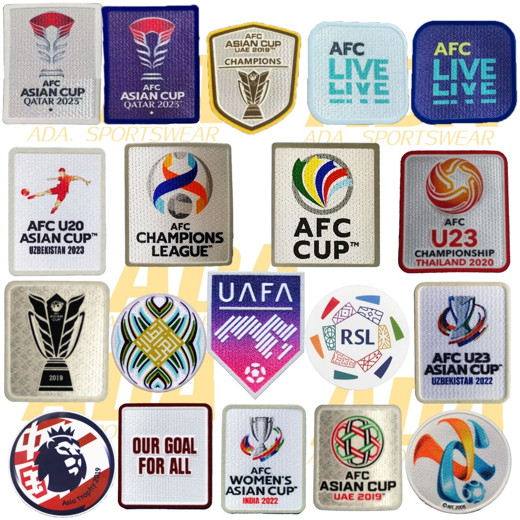 แผ่นฟิล์มแพทช์ ลายฟุตบอลอาหรับ AFC LIVE 2024 2022 U23 Asian Football ...