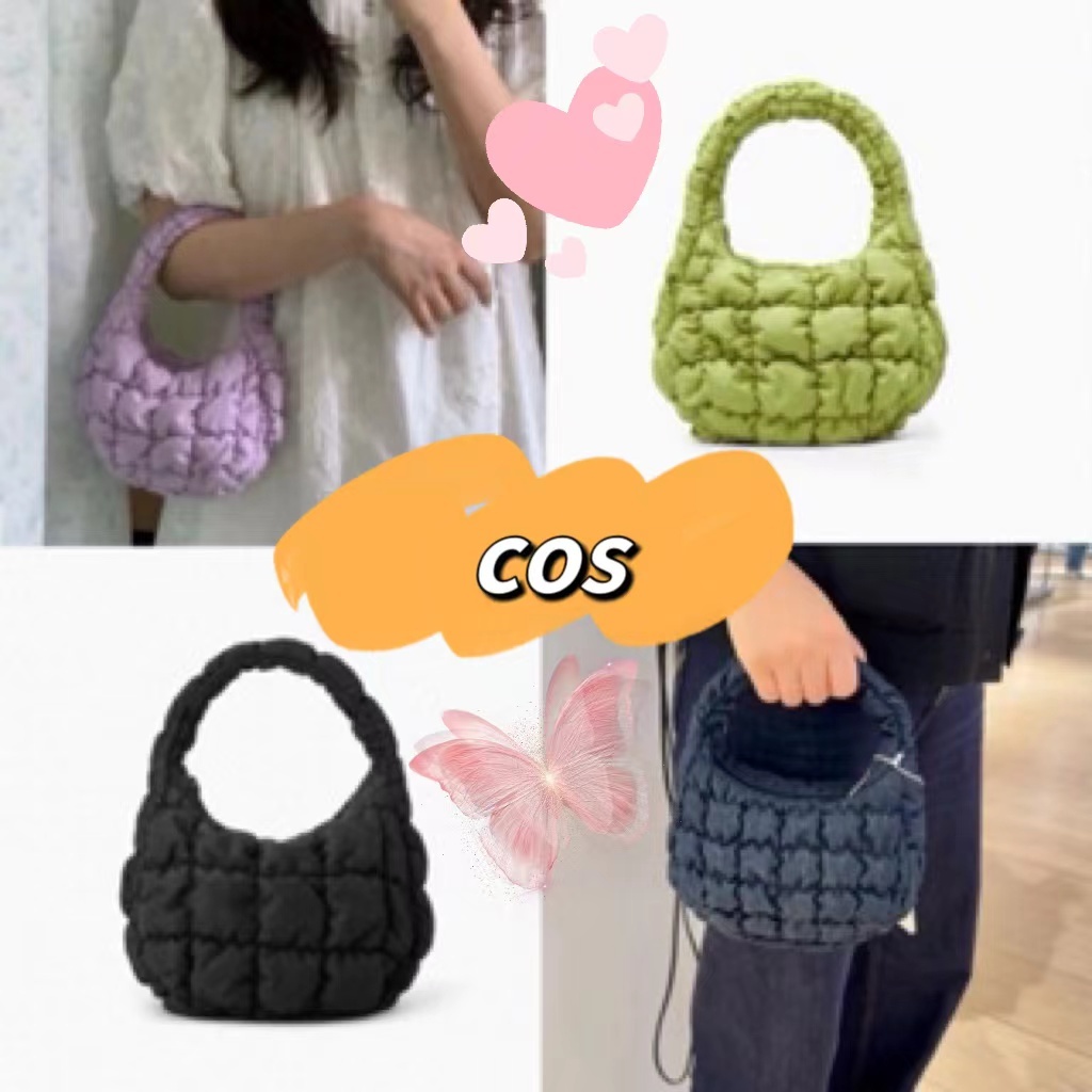 【COS】 Quilted micro แฟชั่นเกาหลีมินิซิปนุ่มเมฆโท้ท | Shopee Thailand