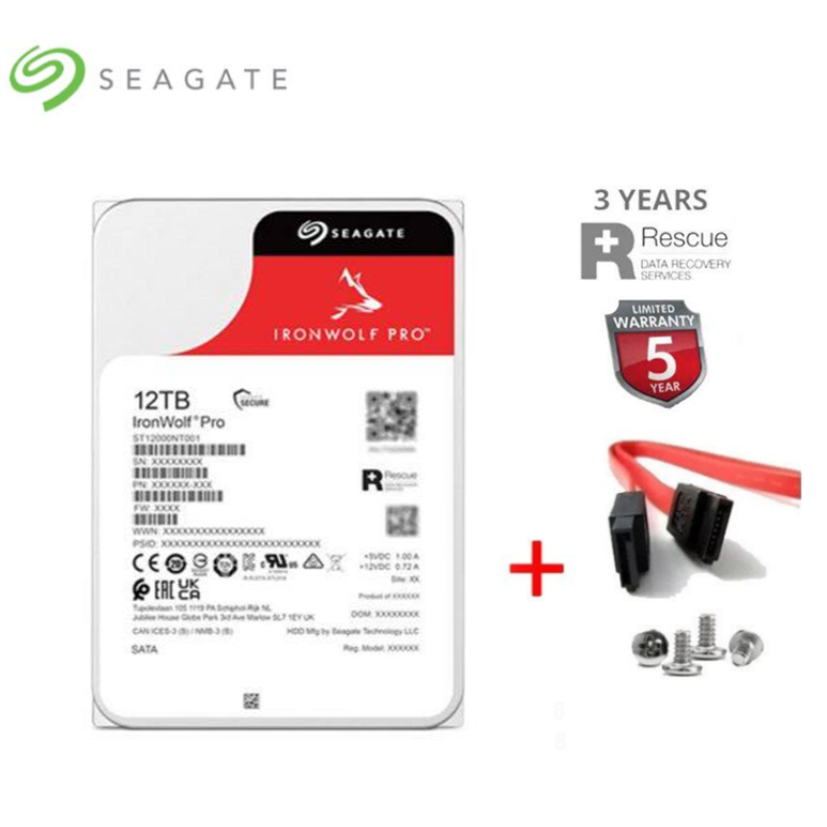 Seagate IronWolf Pro 12TB SATA NAS ภายใน 7200RPM 256M 3.5 นิ้ว HDD (ST12000NE0008) | Shopee Thailand