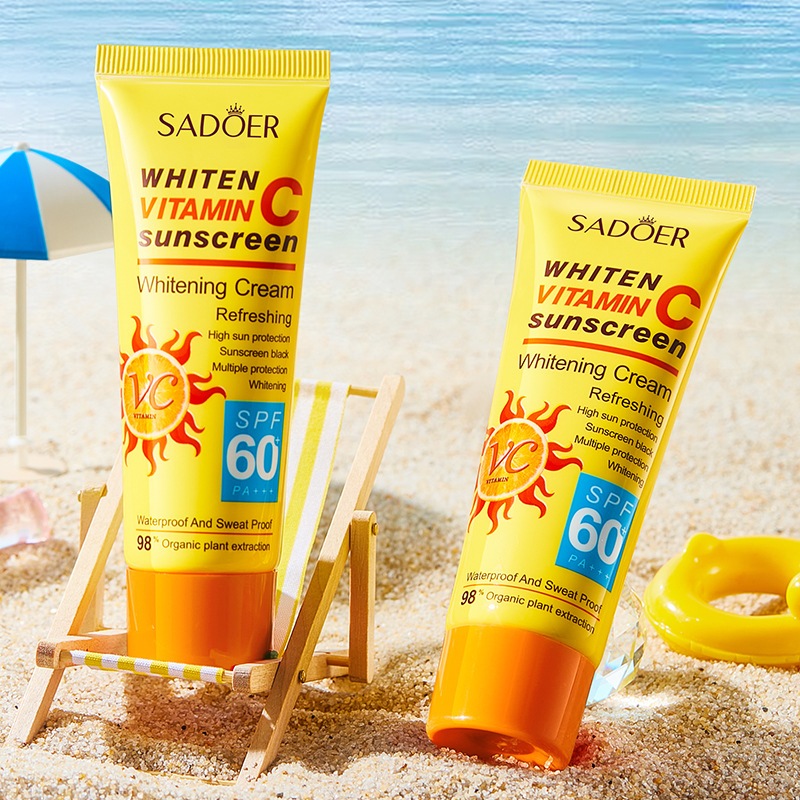 ใหม่ ครีมกันแดด SPF60+VC SADOER วิตามินซี 40 กรัม ต่อชิ้น 2024 | Shopee Thailand