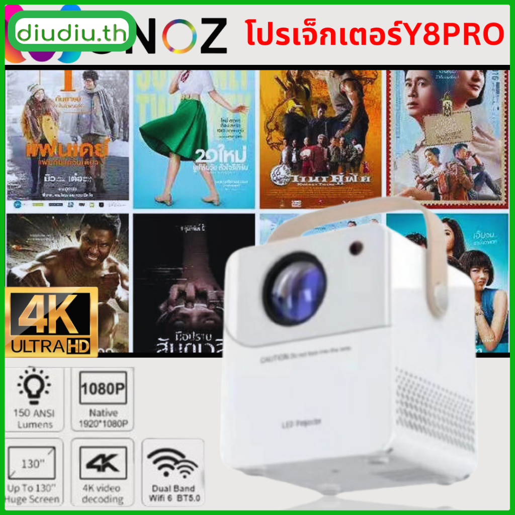 Monzo Y8 Pro/Q3PRO โปรเจคเตอร์ 1920P x 1080P 4K FULL HD PROJECTOR ...