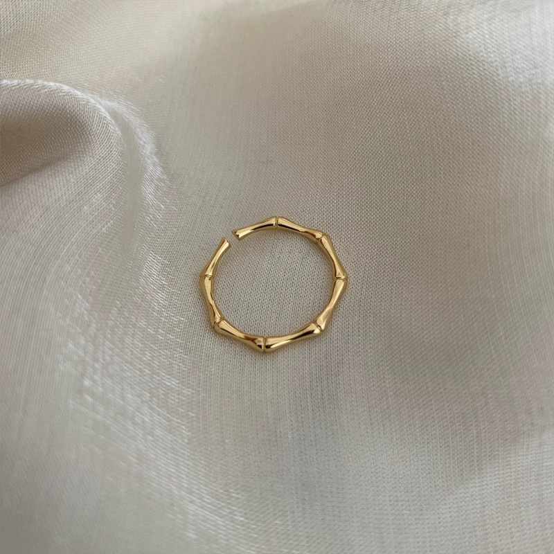 แหวนไม้ไผ่ 18k 18k ระดับไฮเอนด์ ปรับระดับได้ แบบเรียบง่าย | Shopee Thailand