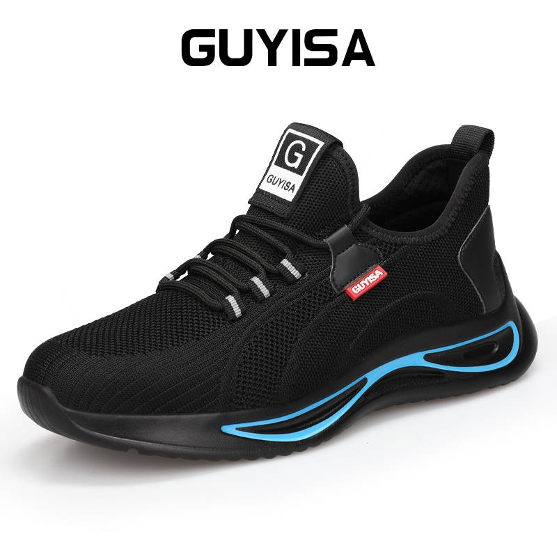 Guyisa รองเท้าเซฟตี้ ระบายอากาศ ป้องกันการกระแทก และป้องกันการแทง ขนาด ...