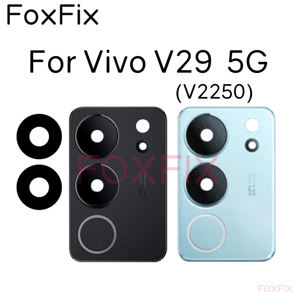 ฝาครอบเลนส์กล้องด้านหลัง พร้อมกรอบ แบบเปลี่ยน สําหรับ vivo V29 5G V2250 ...