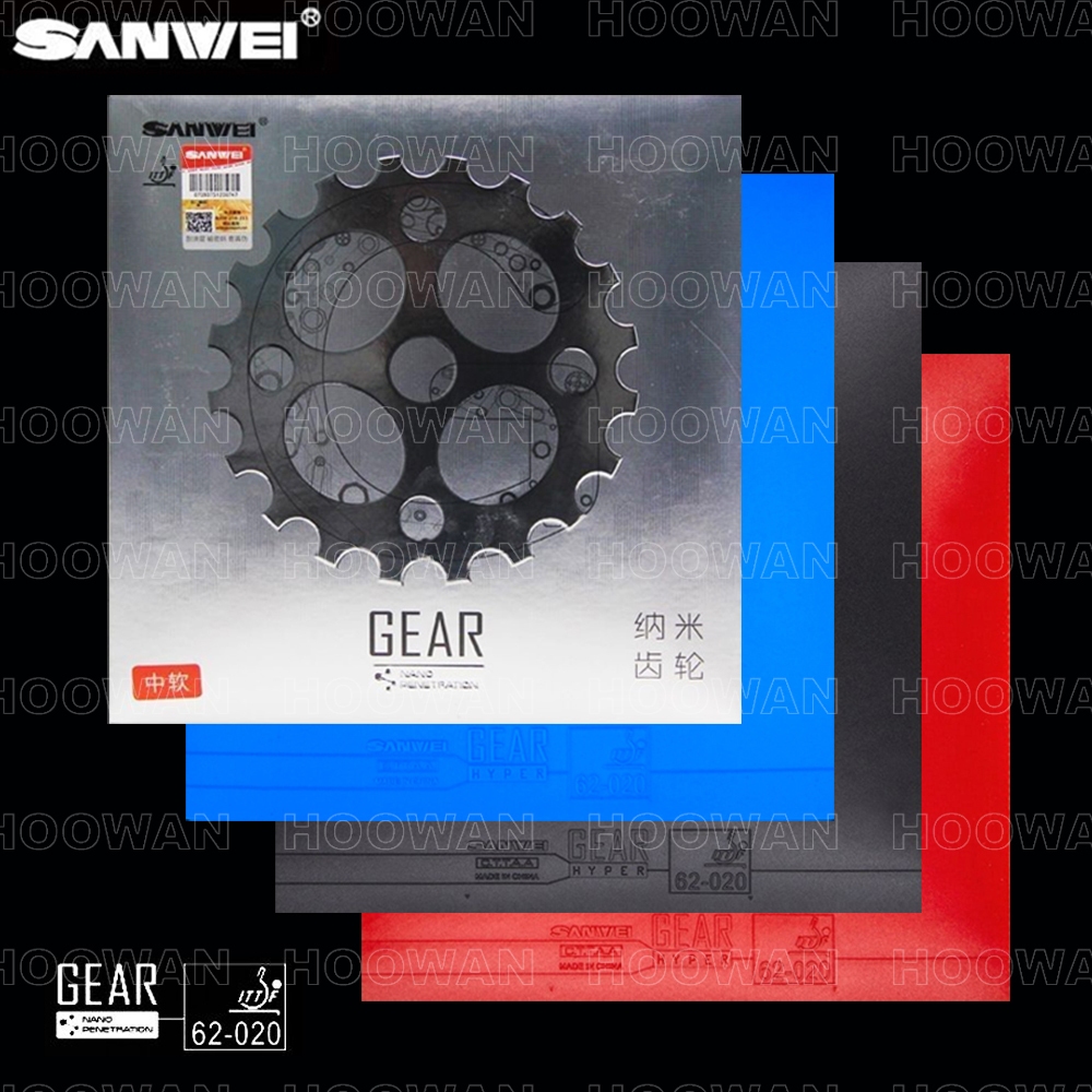 Sanwei GEAR HYPER แผ่นยางปิงปอง กึ่งเหนียว พร้อมฟองน้ํา ขนาดกลาง ...