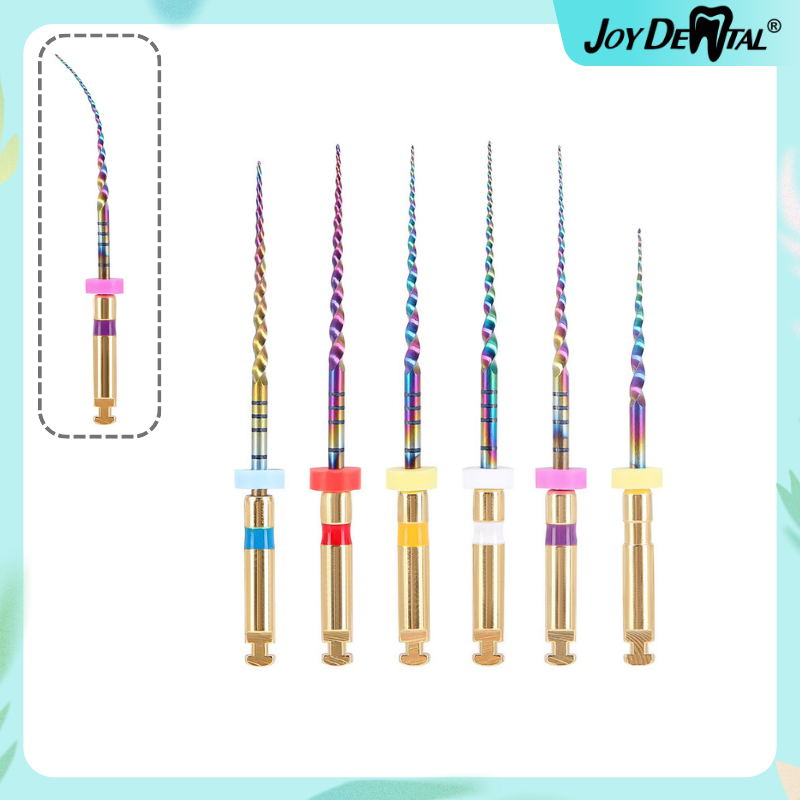 6ชิ้น | ทันตกรรม Endodontic Root Canal File Rotary Rainbow Files ...
