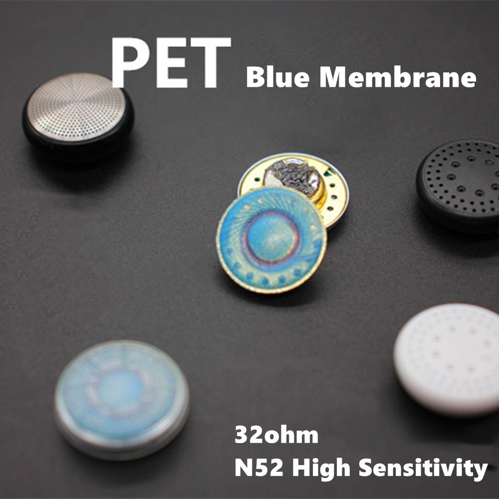ลําโพงโพลิเมอร์ PET 32 โอห์ม เสียงเบส 15.4 มม. สีฟ้า สําหรับไดรเวอร์หู ...