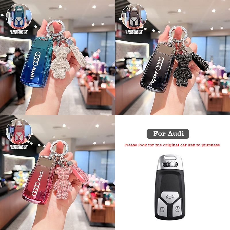 เคสรีโมตกุญแจรถยนต์ TPU ไล่โทนสี อุปกรณ์เสริม สําหรับ Audi A4L A3 A6L A5 Q2L Q3 Q5L Q8 Q7 TTS A4 ...