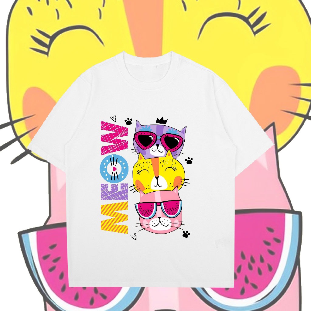 ขายร้อน Meowi Maui Funny Cat Pun on Men's พิมพ์ผ้าฝ้ายแขนสั้น | Shopee ...