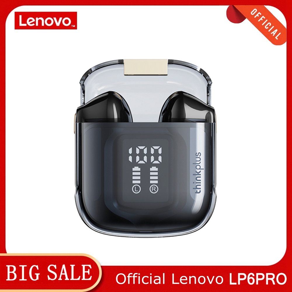 ของแท้ Lenovo LP6 Pro หูฟังบลูทูธ 5.3 TWS ไร้สาย แบตเตอรี่ LED จอแสดงผล ...