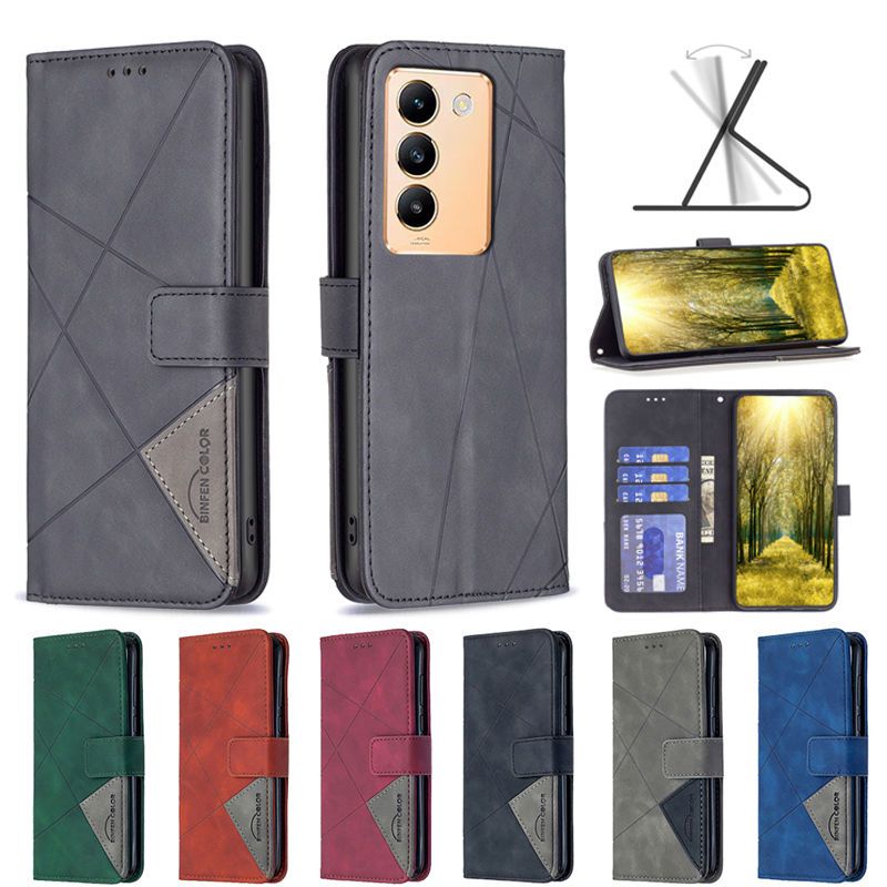 กระเป ๋ าสตางค ์ หนังพลิกสําหรับ Vivo Y100 5G กรณี V2327 Vivo Y200 5G ...