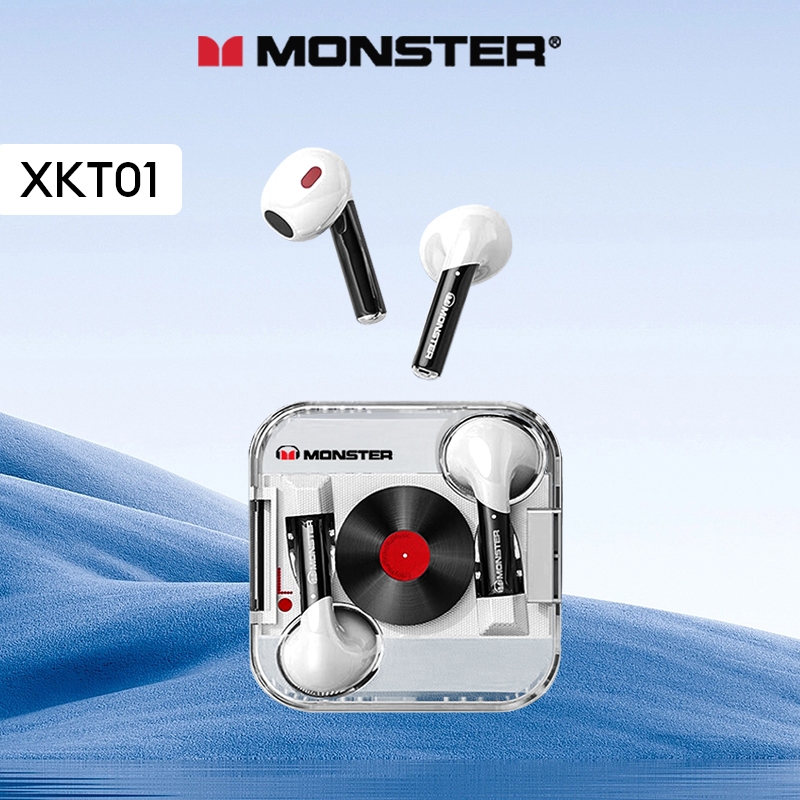 Monster XKT01 ชุดหูฟังบลูทูธสำหรับเล่นเกม ไฮไฟ TWS สแตนด์บายนานสุดพร้อม ...